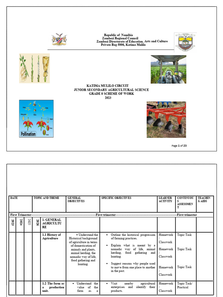 GRD 8 Scheme L.science | PDF | Reproduction | Agriculture