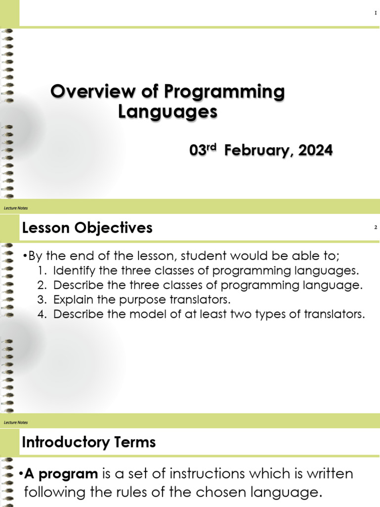 PoP Lecture 1 | PDF | Assembly Language | Computer Programming