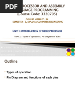Pin Diagram of 8085 Microprocessor | PDF | Input/Output | Computing