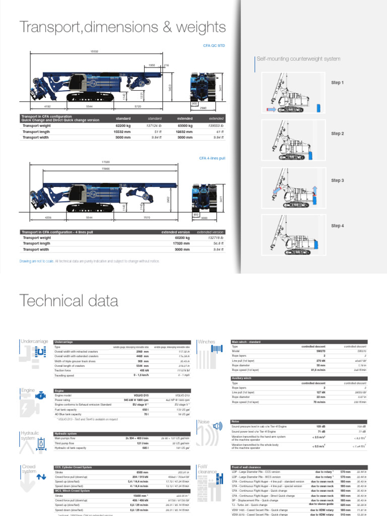 Piling Rig Specifications | PDF | Engines | Vehicles