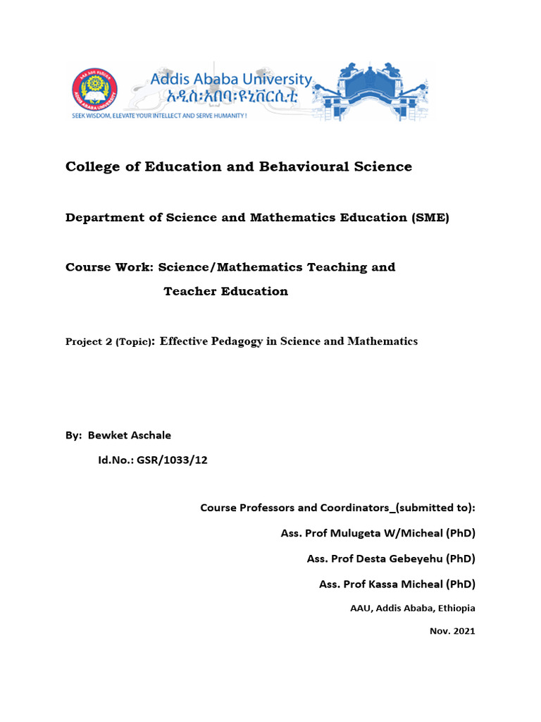 Effective Pedagogy in Science and Math | PDF | Pedagogy | Teachers
