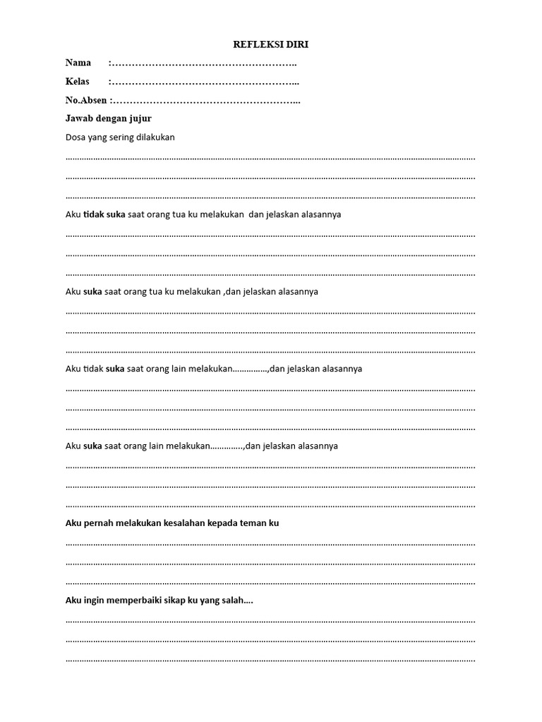Refleksi Diri | PDF