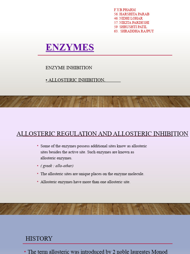 Enzymes: Enzyme Inhibition - Allosteric Inhibition | Download Free PDF | Enzyme Inhibitor | Enzyme