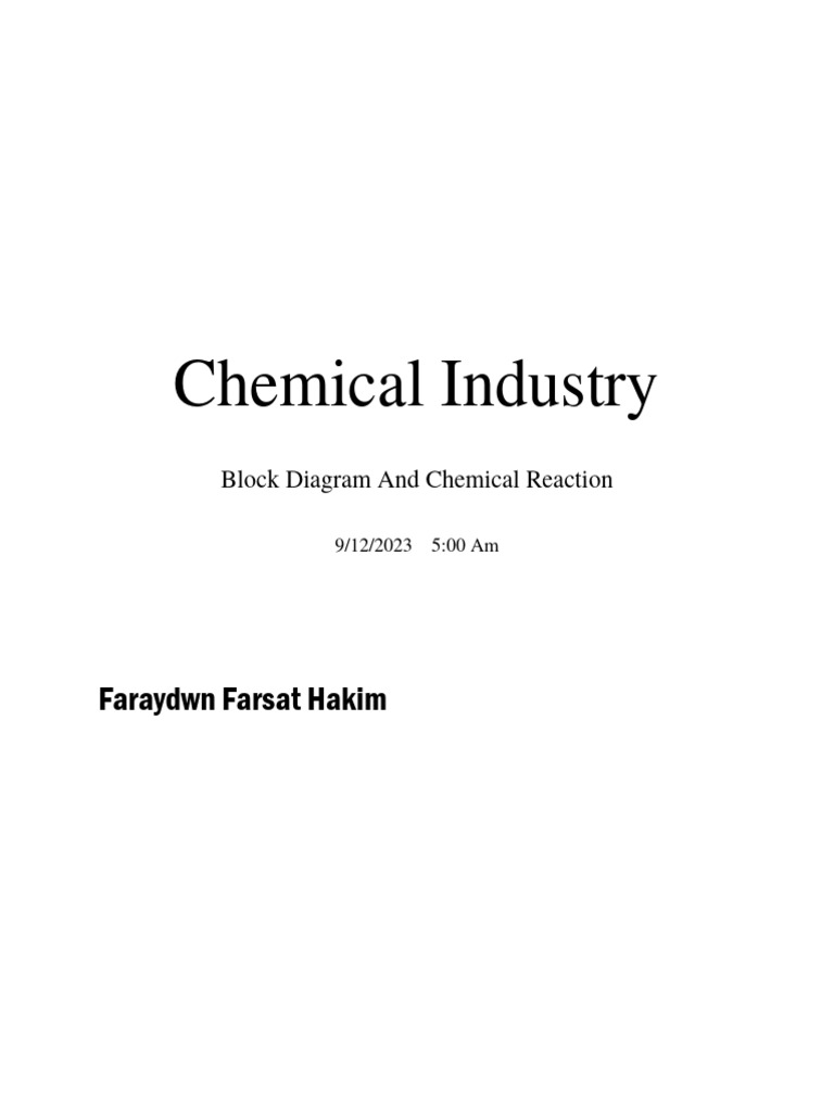 Chemical Manufacturing Processes Overview | PDF | Sodium Hydroxide ...