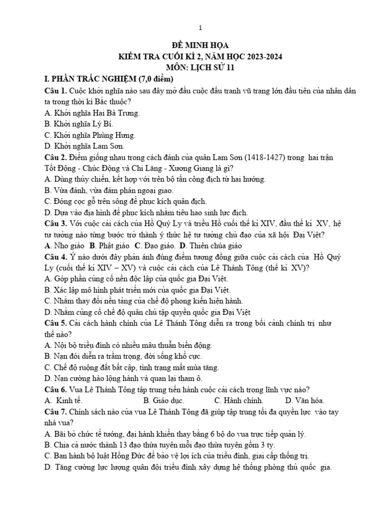 DE MINH HOA S ck2 | PDF