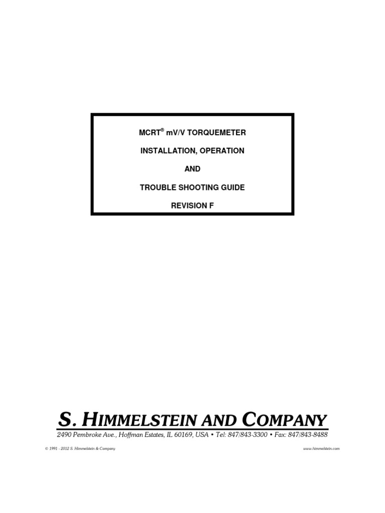 Install MVV Rev F v12 | PDF | Calibration | Electrical Connector