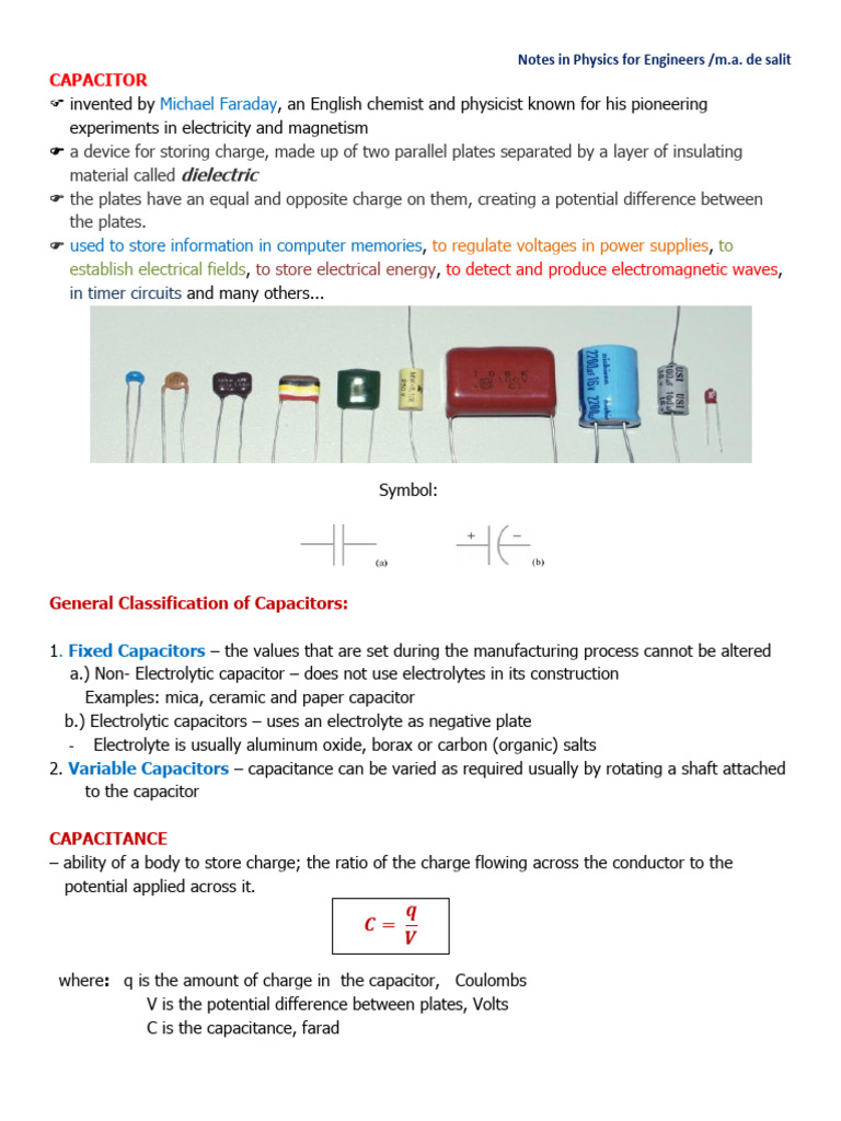 Capacitors and Capacitance | PDF | Capacitor | Capacitance