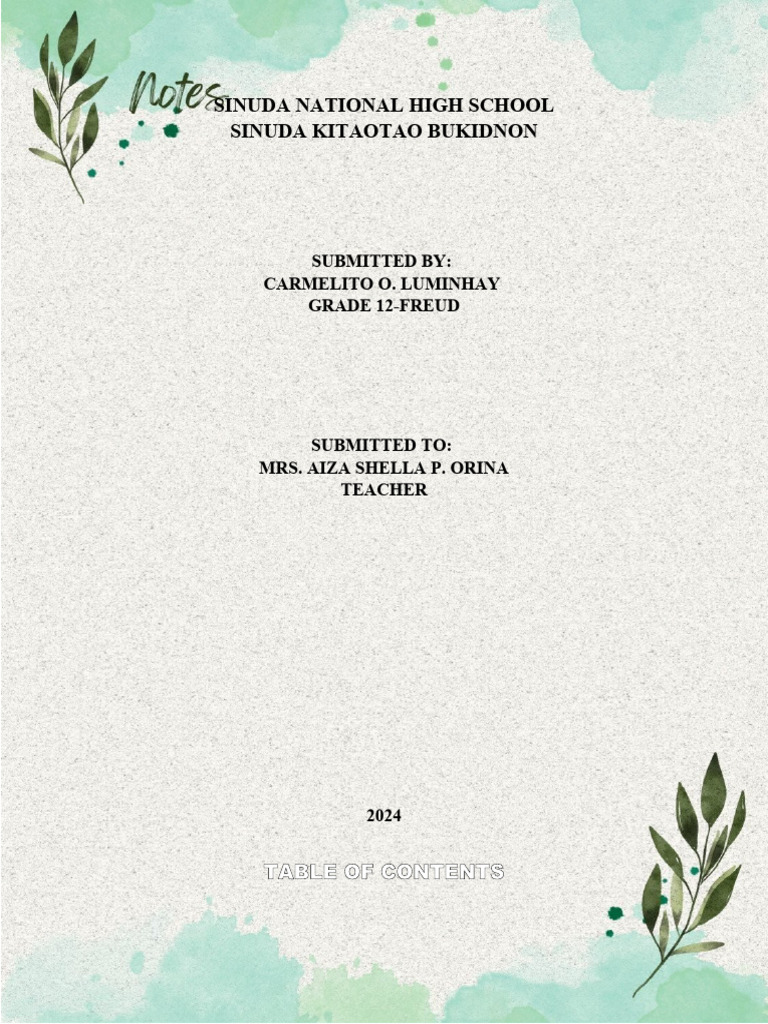 Humss Portfolio Carmelito Final 1 | PDF | Faith | Salvation