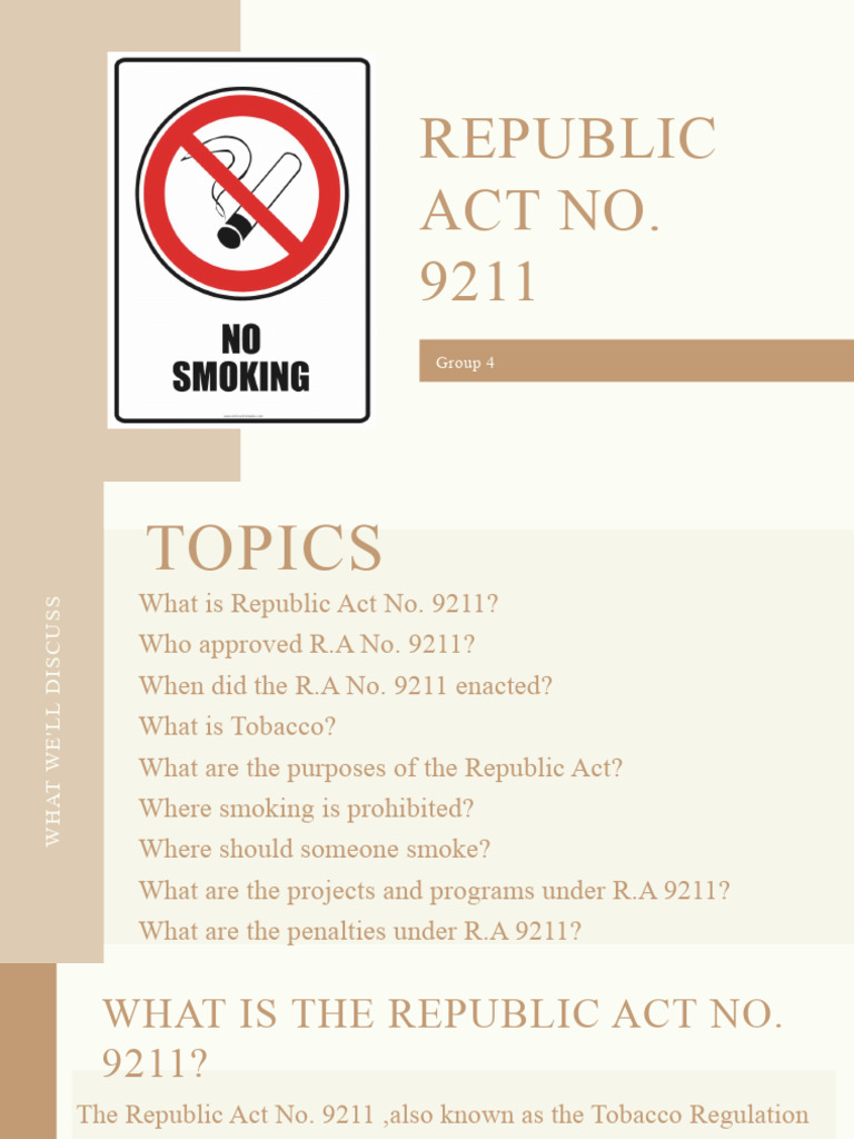 Group 4 Health | PDF | Tobacco Smoking | Addiction