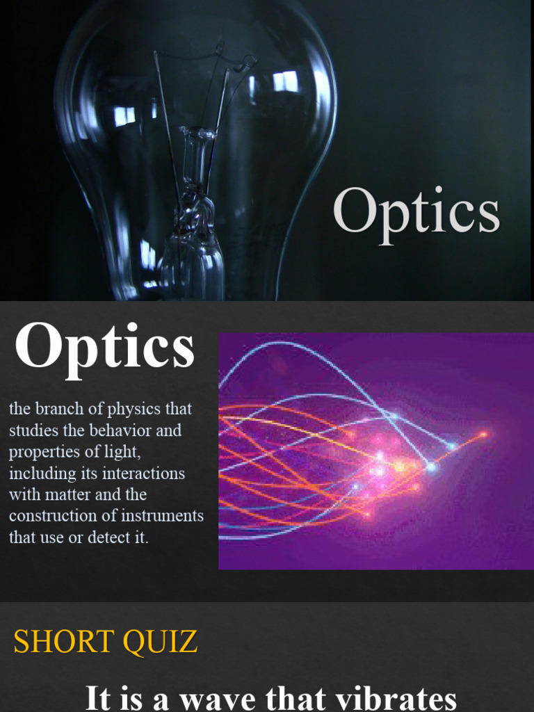 Ps - Module 7 - Optics, Electricity and Magnetism | PDF | Light | Speed Of Light