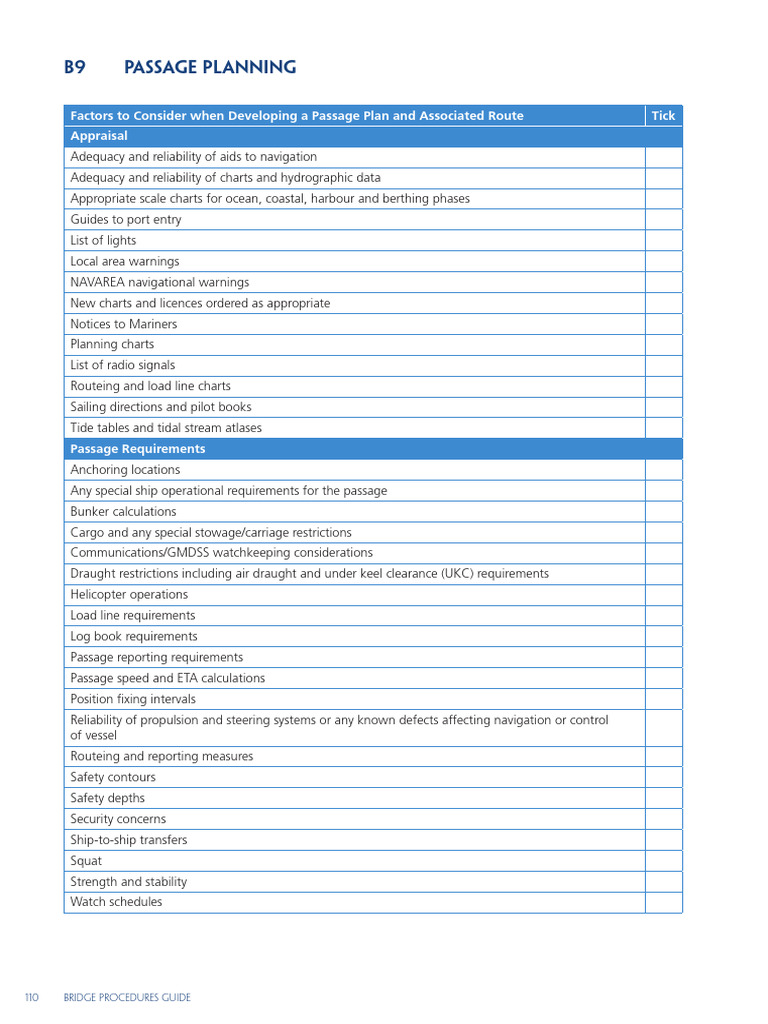 B9 Passage Planning | PDF | Navigation | Ships