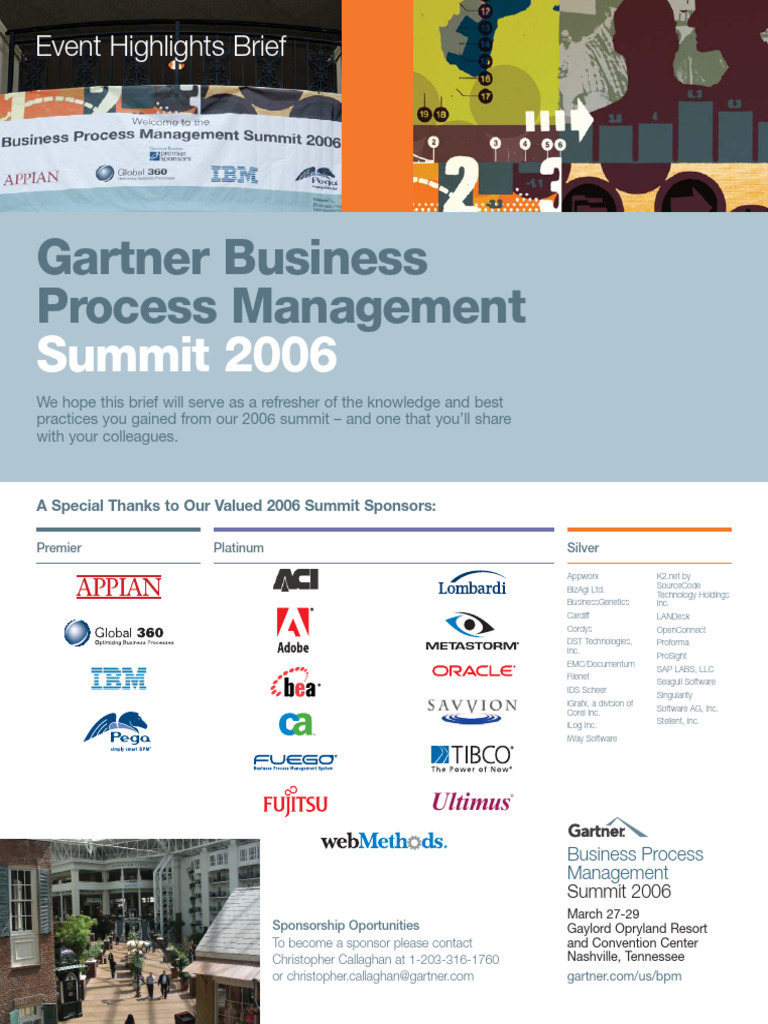Gartner Business Process Management 2006 Summit | PDF | Business ...