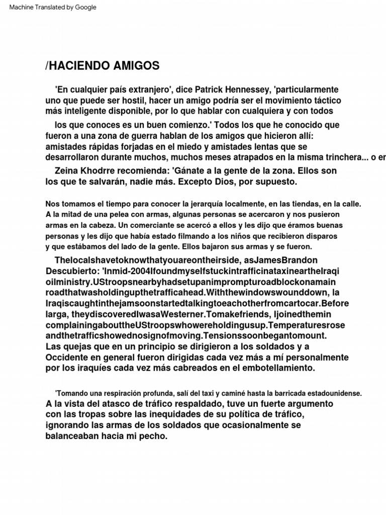 How To Avoid Being Killed in A War Zone - Español | PDF