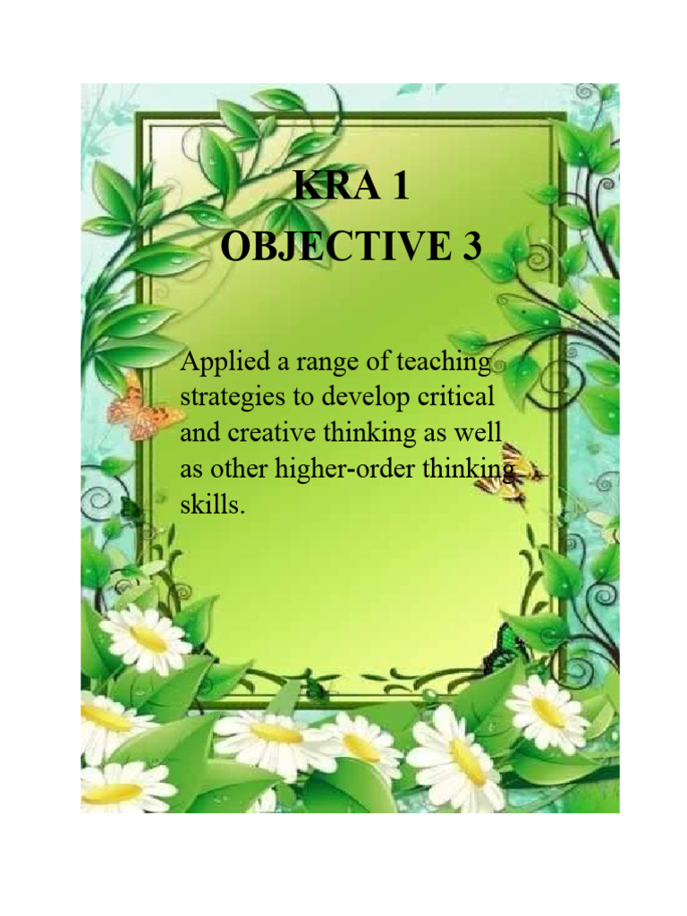 Kra1 Objective 3docx | PDF