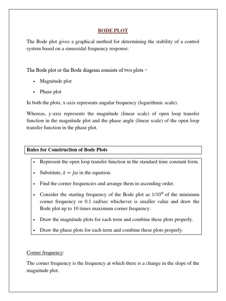 Bode Plot | PDF