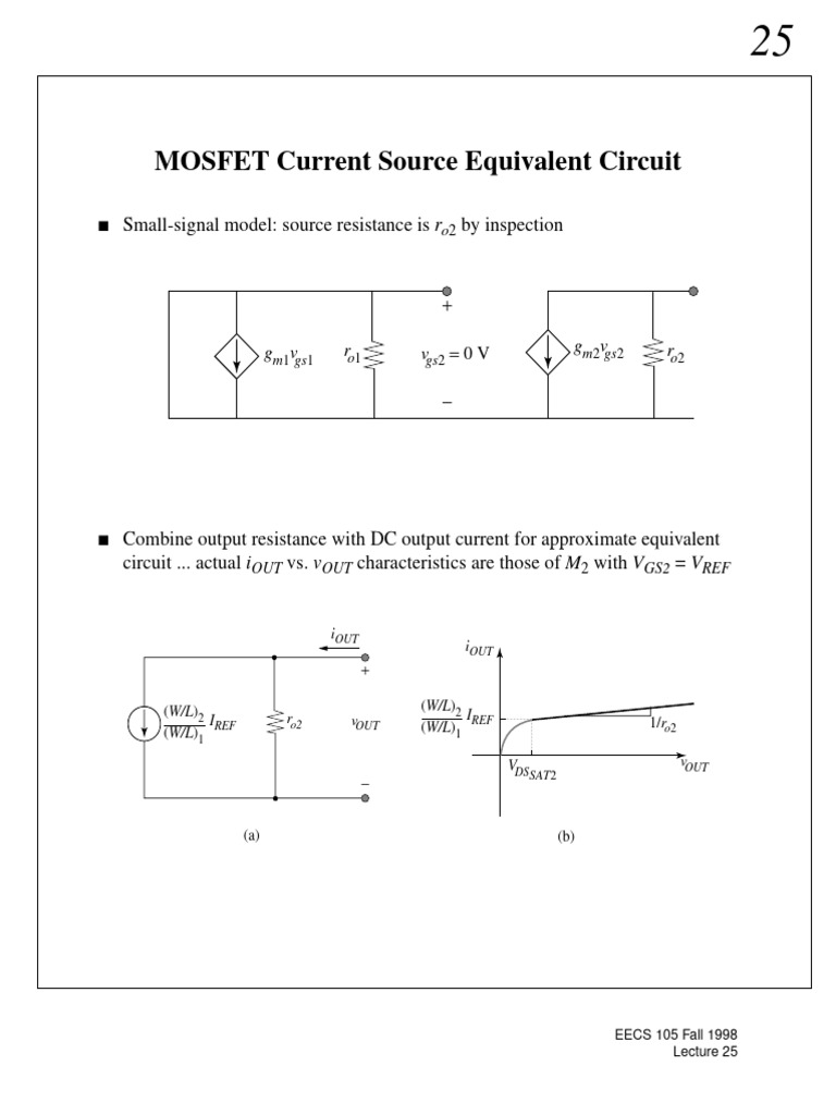 MOSFET Current Source equivalent circuit | PDF | Bipolar Junction ...