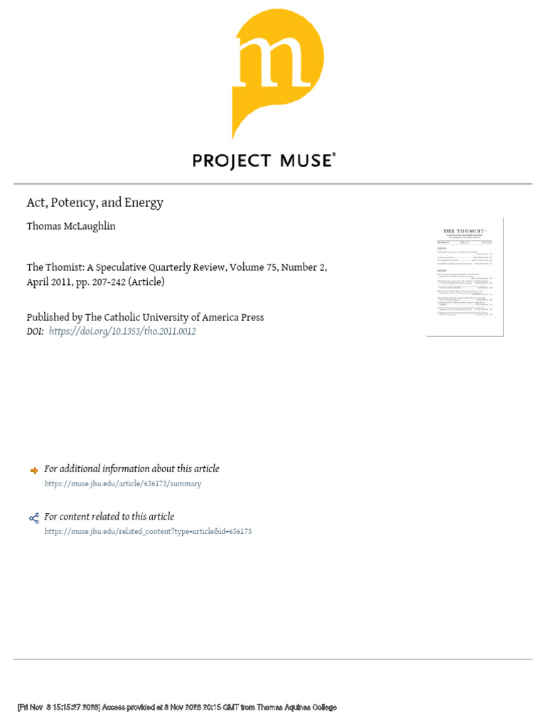 Project Muse 636173 | PDF | Force | Potential Energy