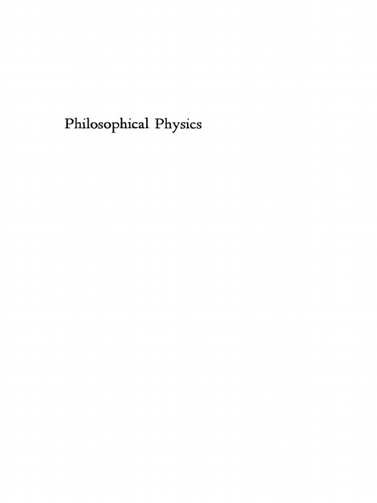 Philosophical Physics - Smith, Vincent Edward, 1915 - 3012 | PDF ...