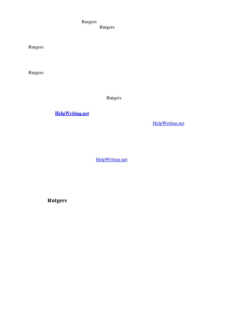 Rutgers Housing Assignments | PDF