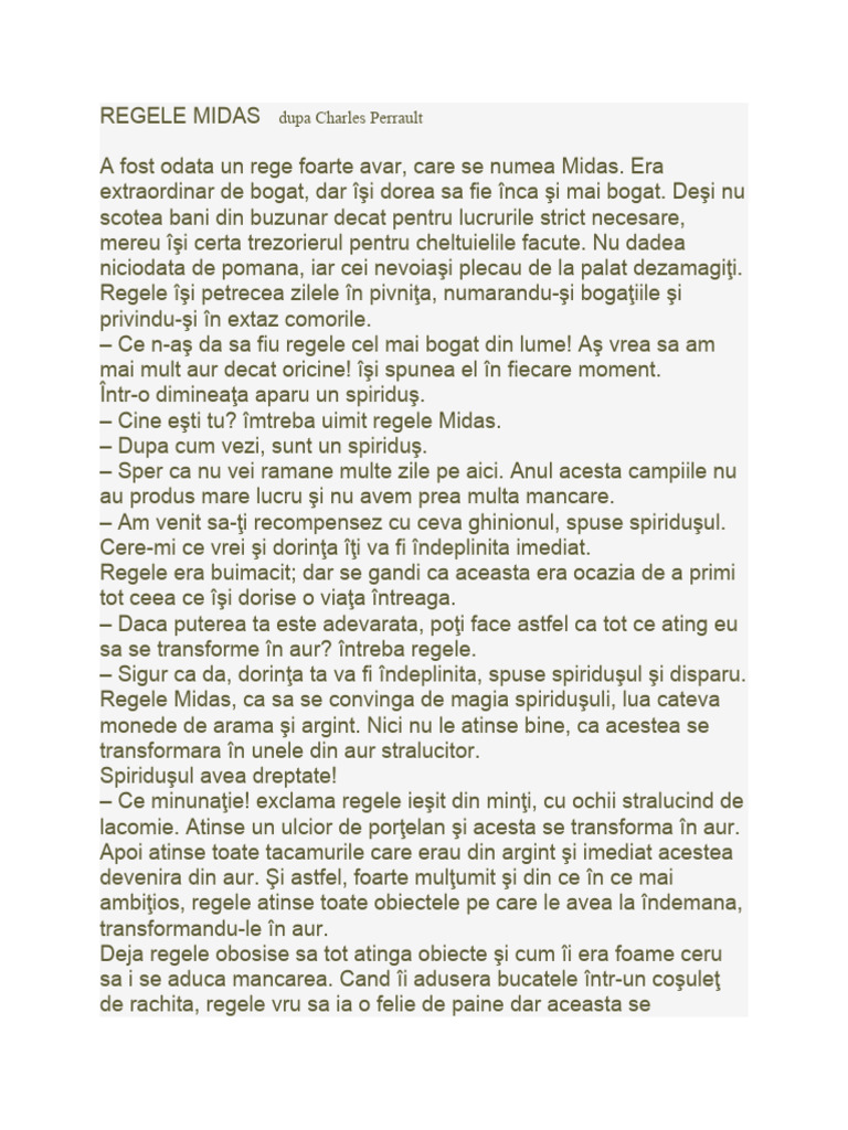 Regele Midas | PDF