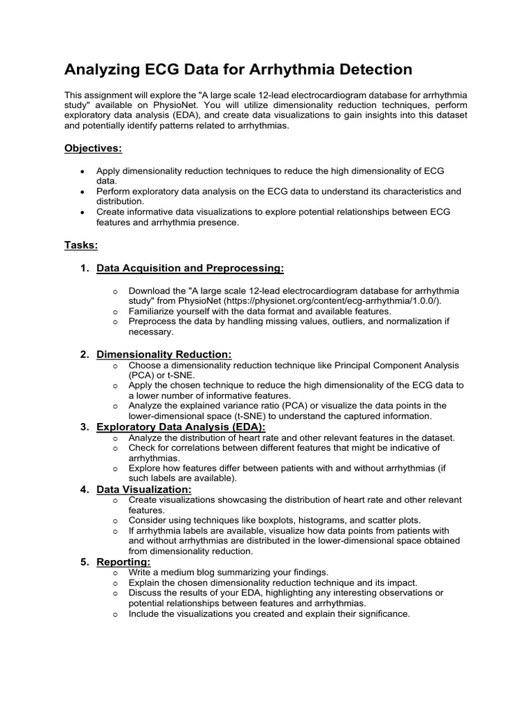 Analyzing ECG Data For Arrhythmia Detection | PDF | Principal Component Analysis | Data Analysis