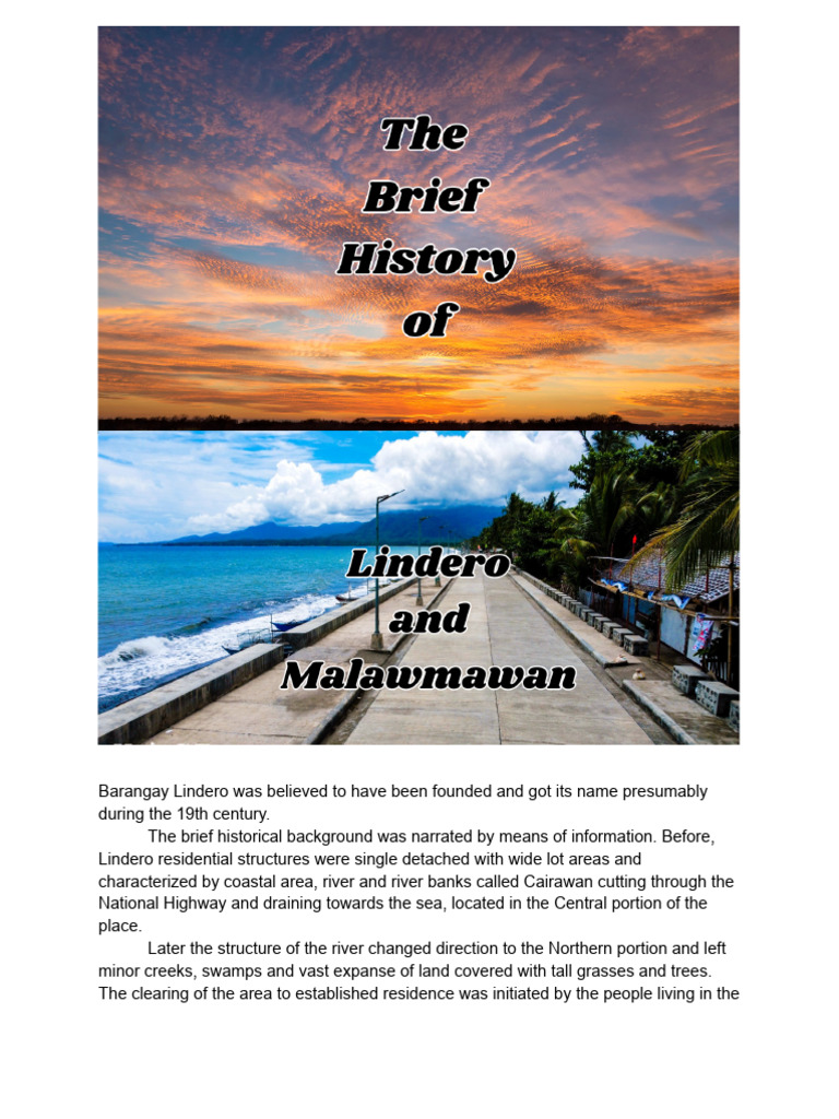 History of Lindero and Sitio Malawmawan | PDF