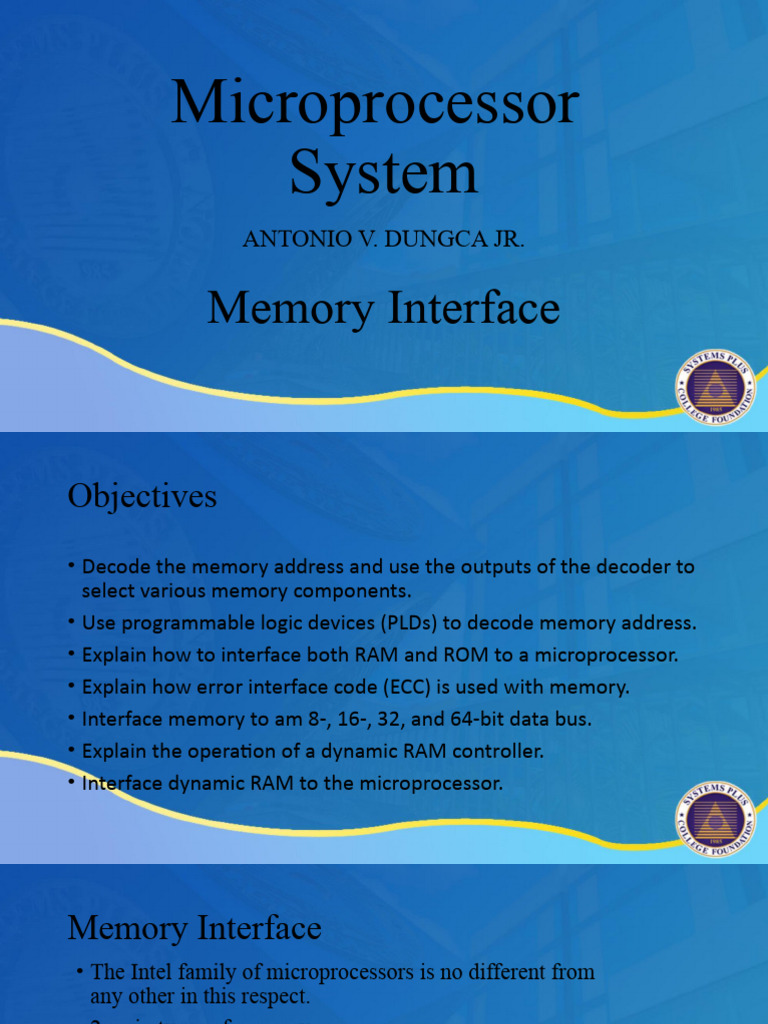 MICROPS 6 Memory Interface | PDF | Random Access Memory | Read Only Memory