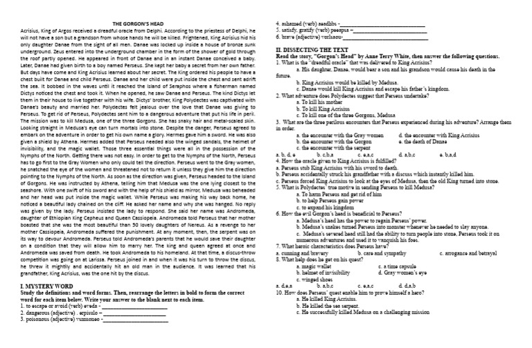 ENGLISH 10 | PDF | Medusa