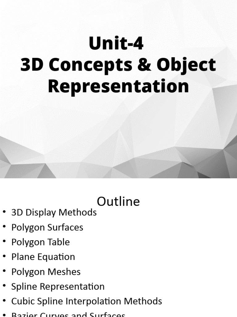 Unit 4 CG | PDF | Spline (Mathematics) | Mathematical Analysis