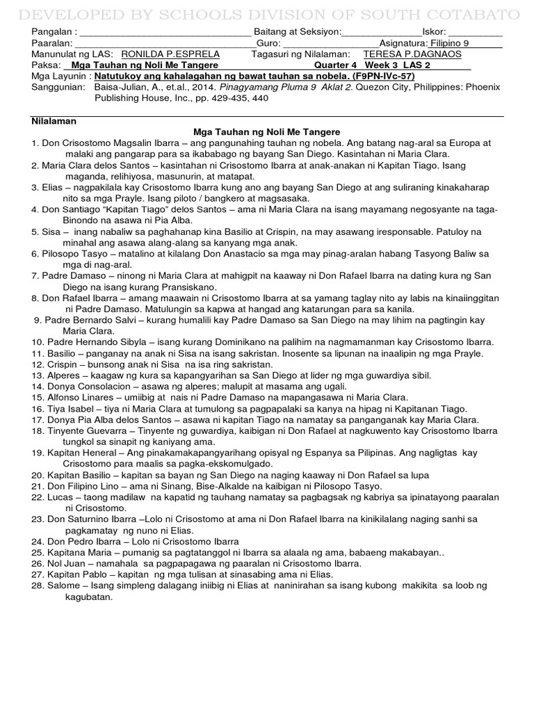 Filipino 9 Quarter 4 Week 3 Las 2 | PDF