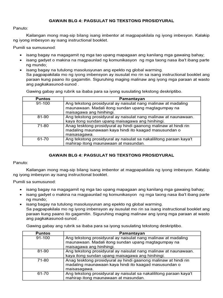 Gawain BLG 4-Tekstong Prosidyural | PDF
