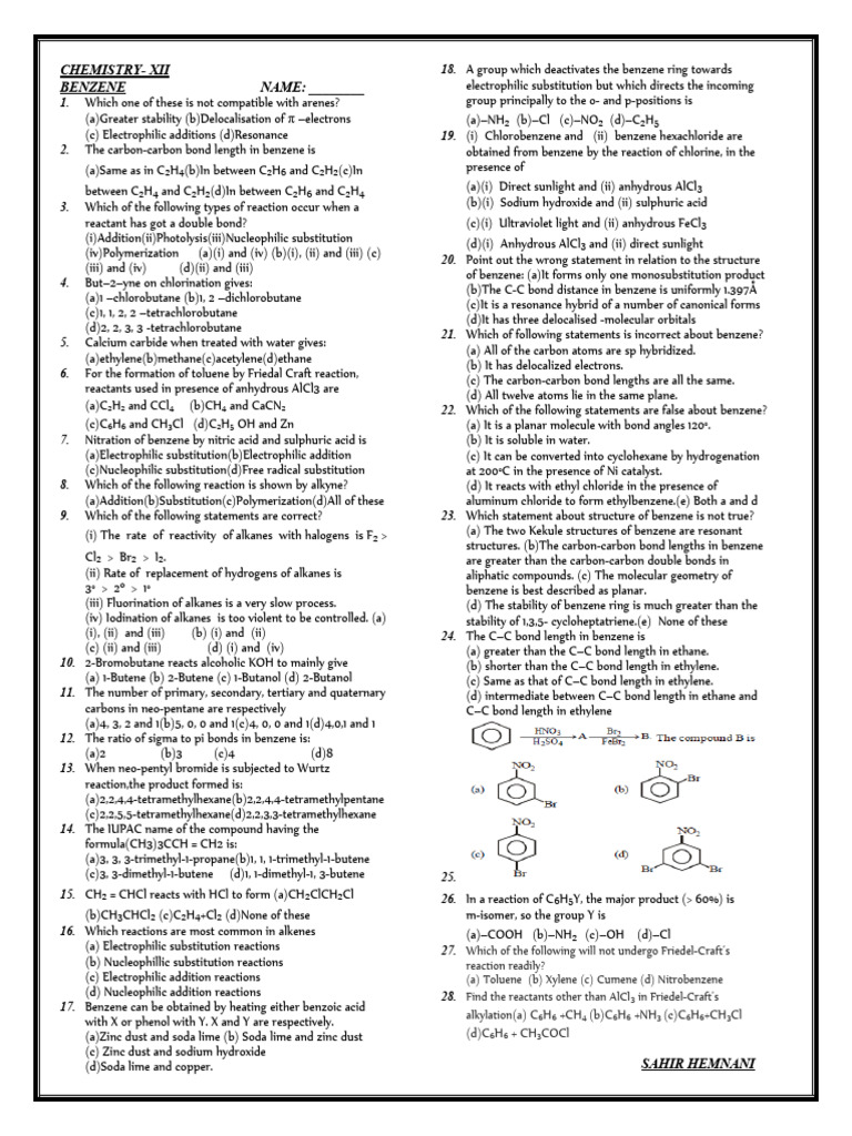 Benzene | Download Free PDF | Benzene | Chemical Reactions