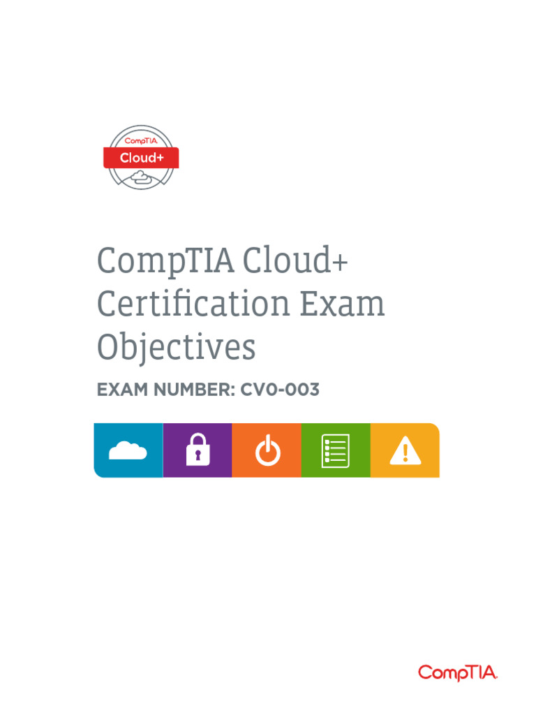 Comptia Cloud cv0 003 Exam Objectives 5 0 | PDF | Cloud Computing | Backup