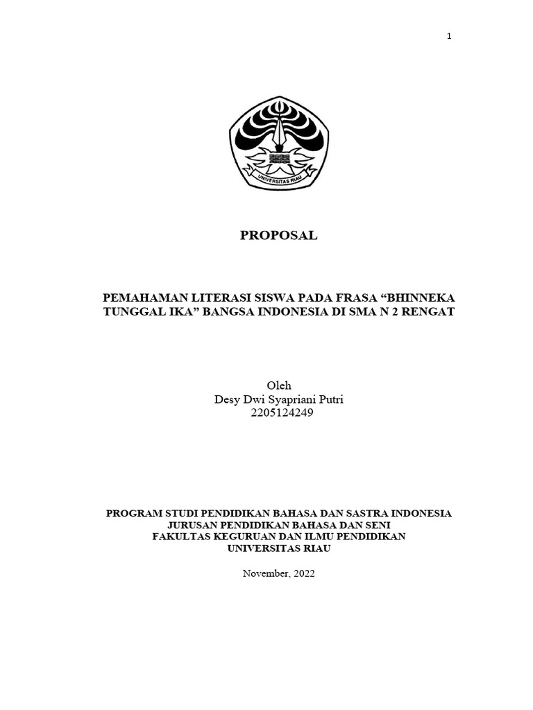 Desy Dwi Syapriani Putri 2022a - Proposal Penelitian | PDF
