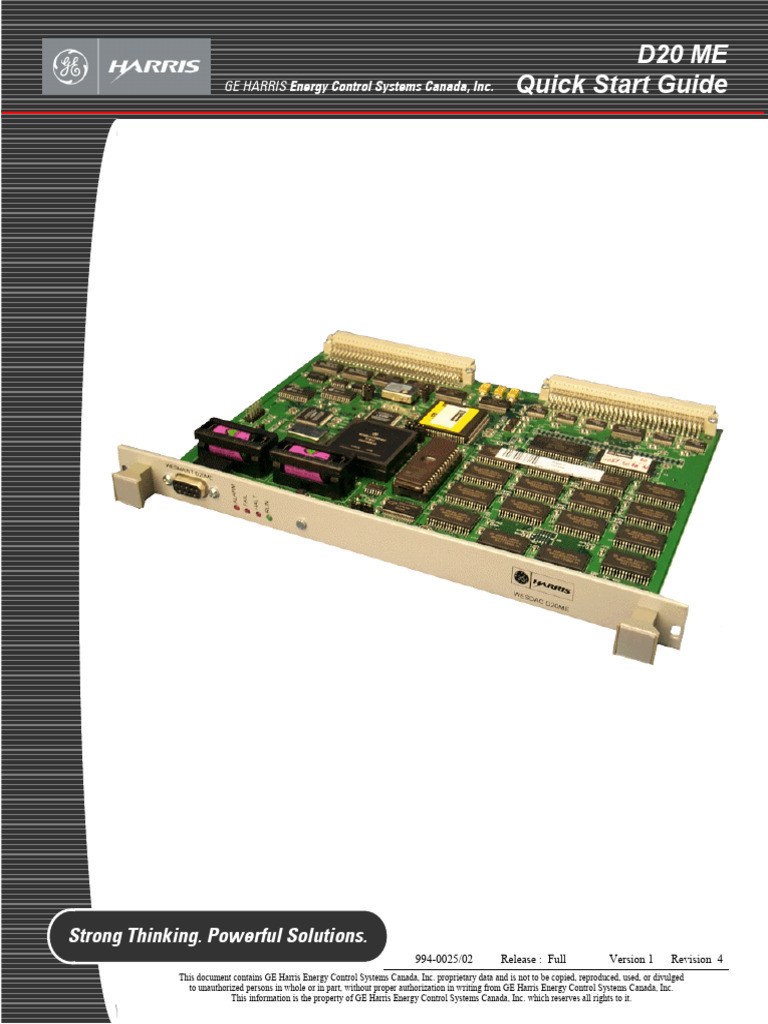994-0025 - 02 D20 ME Quick Start Guide | PDF | Flash Memory | Booting