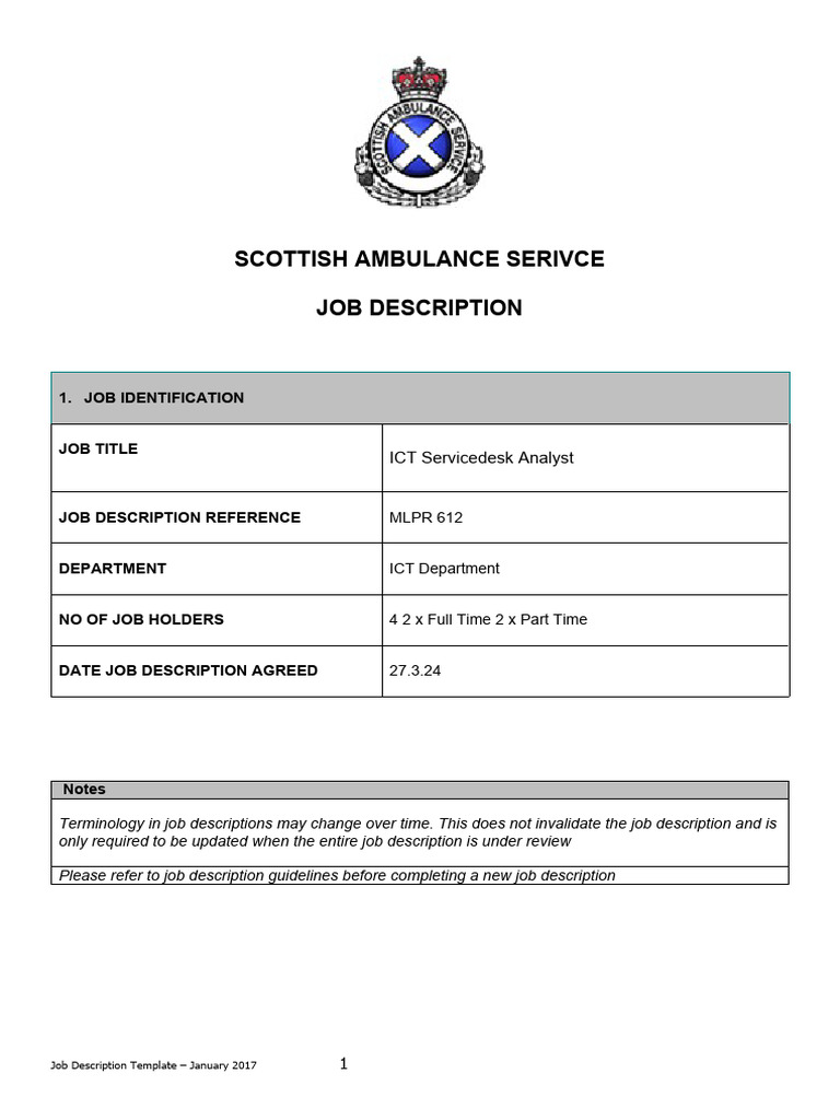 SAS 183605 ICT Servicedesk Analyst - JD | PDF | Personal Computers ...