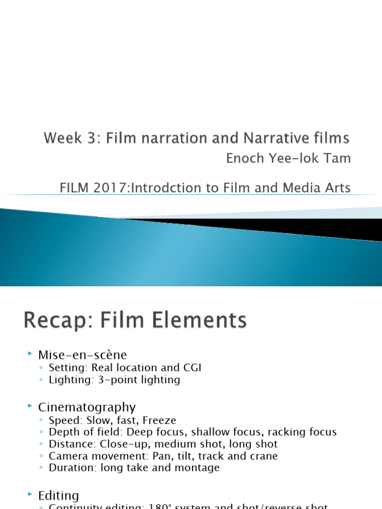 Narration in Film: Structure and Techniques | PDF | Narration | Western ...