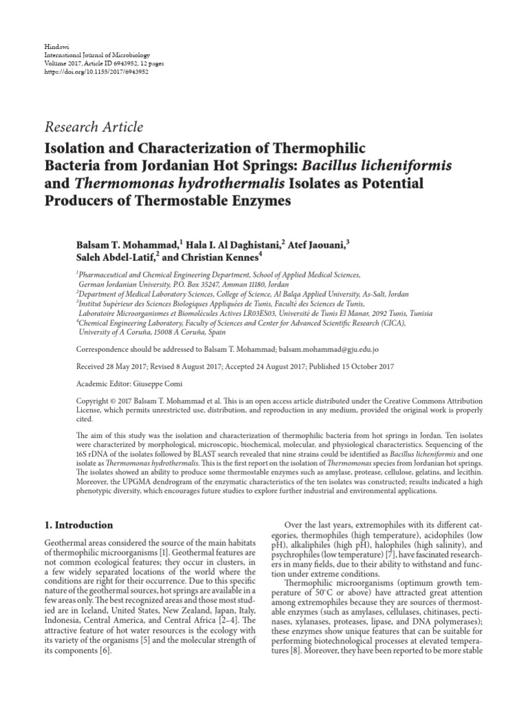 Isolation and Characterization of Thermophilic Bac 240129 090919 | PDF | Polymerase Chain ...