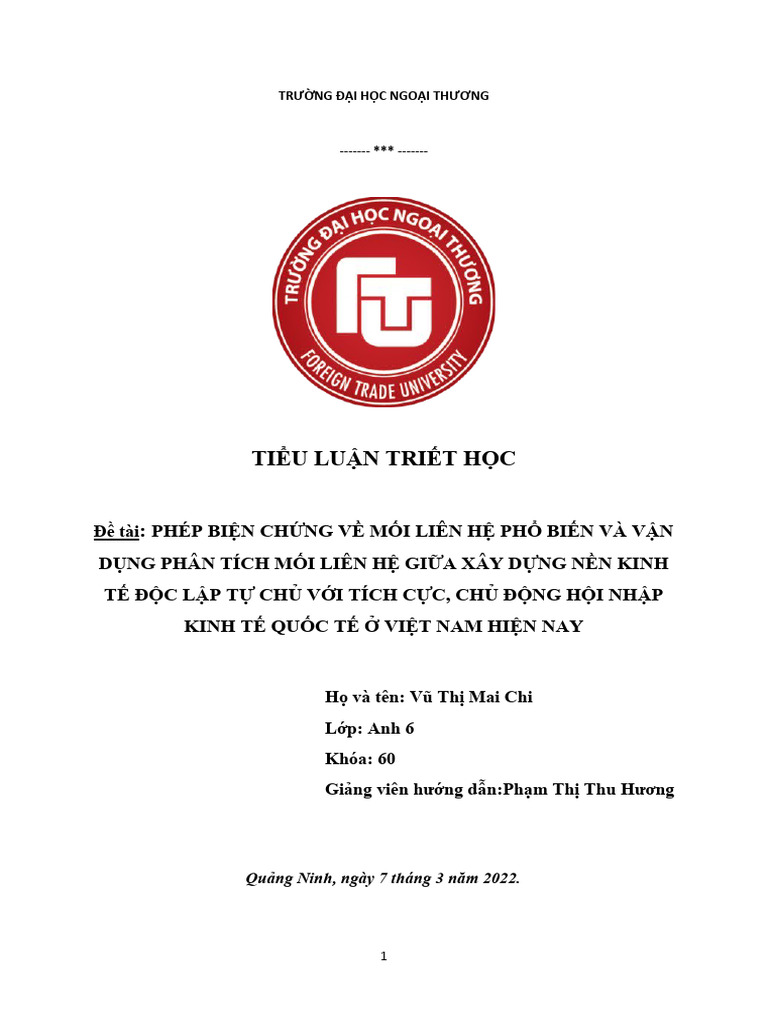 Tieu Luan Triet | PDF