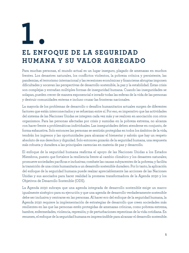 Seguridad Humana: Enfoque Integral | PDF | Seguridad humana | Valores