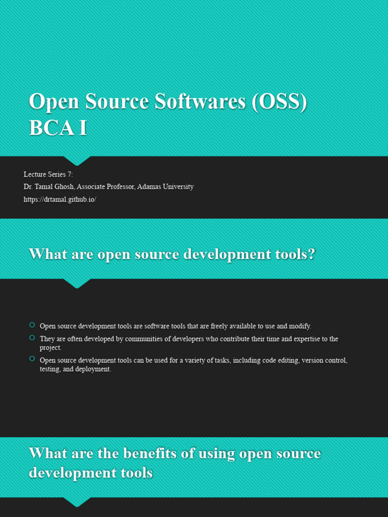 Open Source Development Tools Overview | PDF | Open Source | Source Code