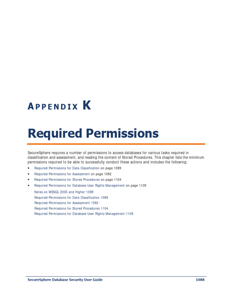 SecureSphere Database Permissions Guide | PDF | Microsoft Sql Server ...