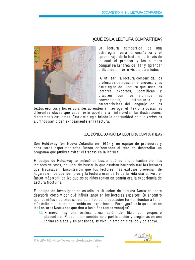 Lectura Compartida | PDF | Puntuación | Maestros