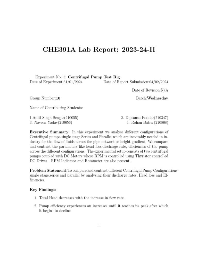 Lab4 Exp3 | PDF | Pump | Fluid Mechanics