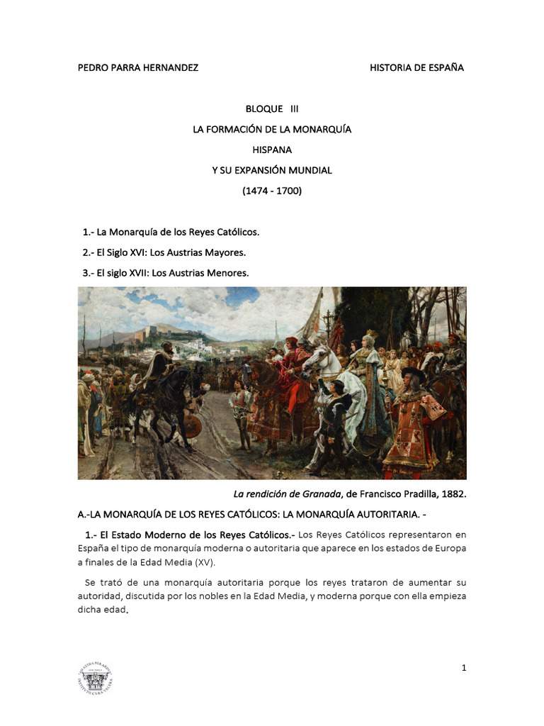Bloque Iii. RRCC y Austrias | Descargar gratis PDF | Imperio español | Francisco Pizarro