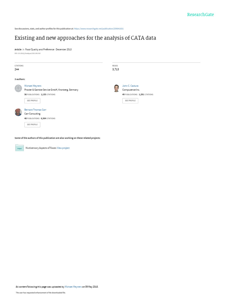 CATA Data Analysis Techniques | PDF | F Test | Data Analysis