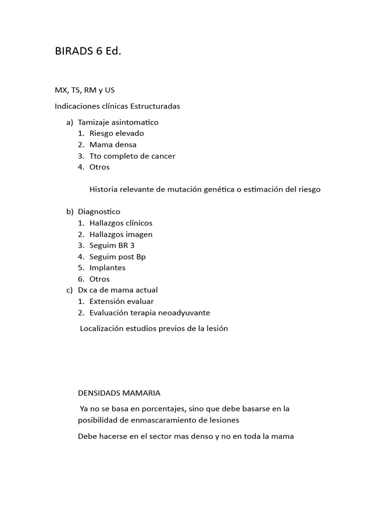 BIRADS 6 Ed | PDF | Pecho | Causas de la muerte