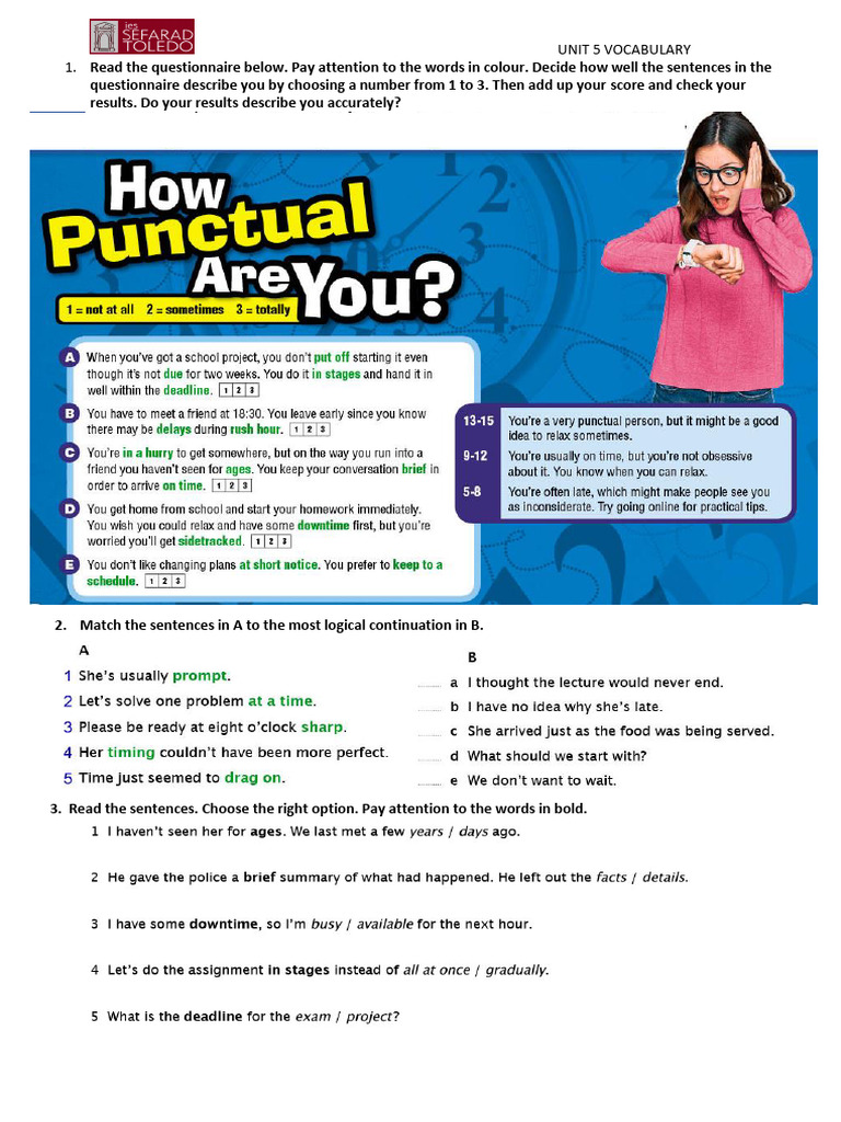 U5 - Vocabulary | PDF