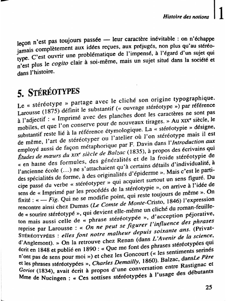 AMOSSY, Ruth Stéréotypes Et Clichés (Pp. 25-29) | PDF