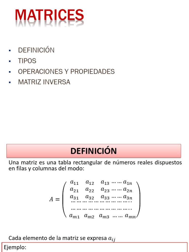 Clase Teórica Nº1 - Matrices | PDF | Matriz (Matemáticas) | Álgebra